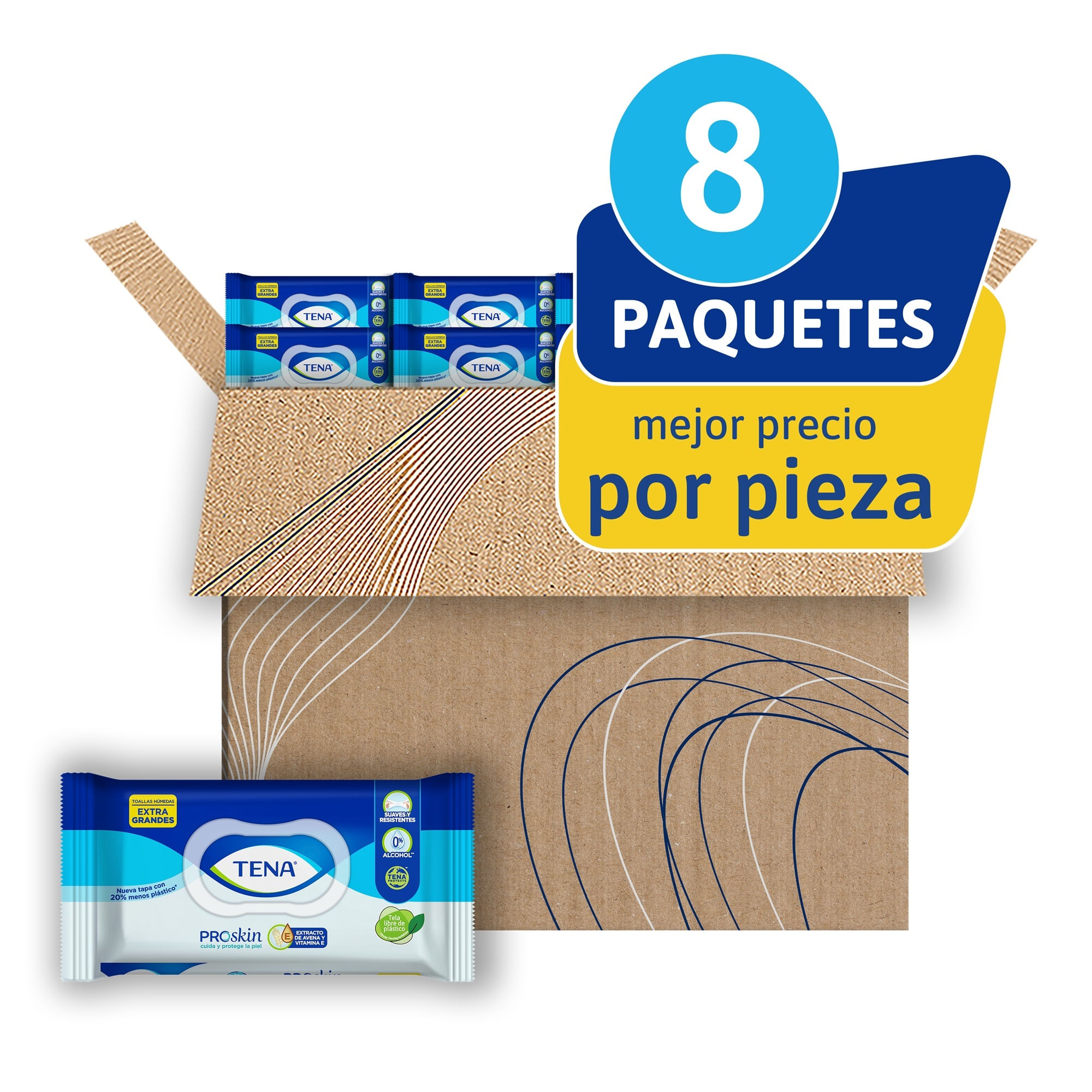 Toallas Húmedas TENA® Extra Grandes 320 pzas - Tena MX
