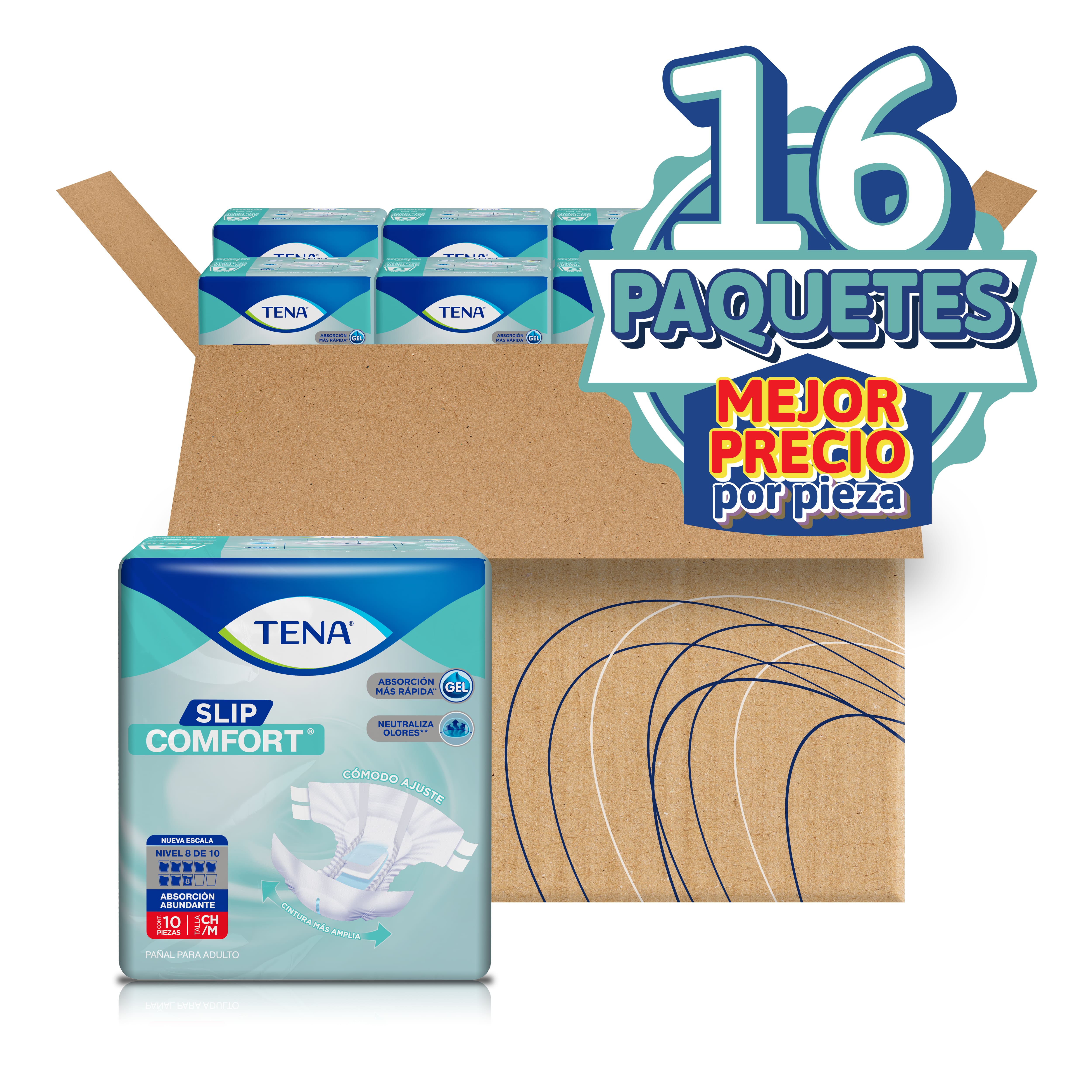 Pañal adulto TENA® Slip Comfort 160 pzas - Tena MX